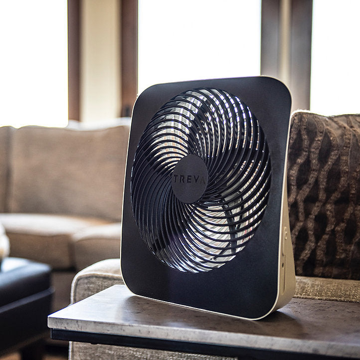 10" FIN FAN with AC ADAPTER and USB CHARGING PORT – TrevaHome
